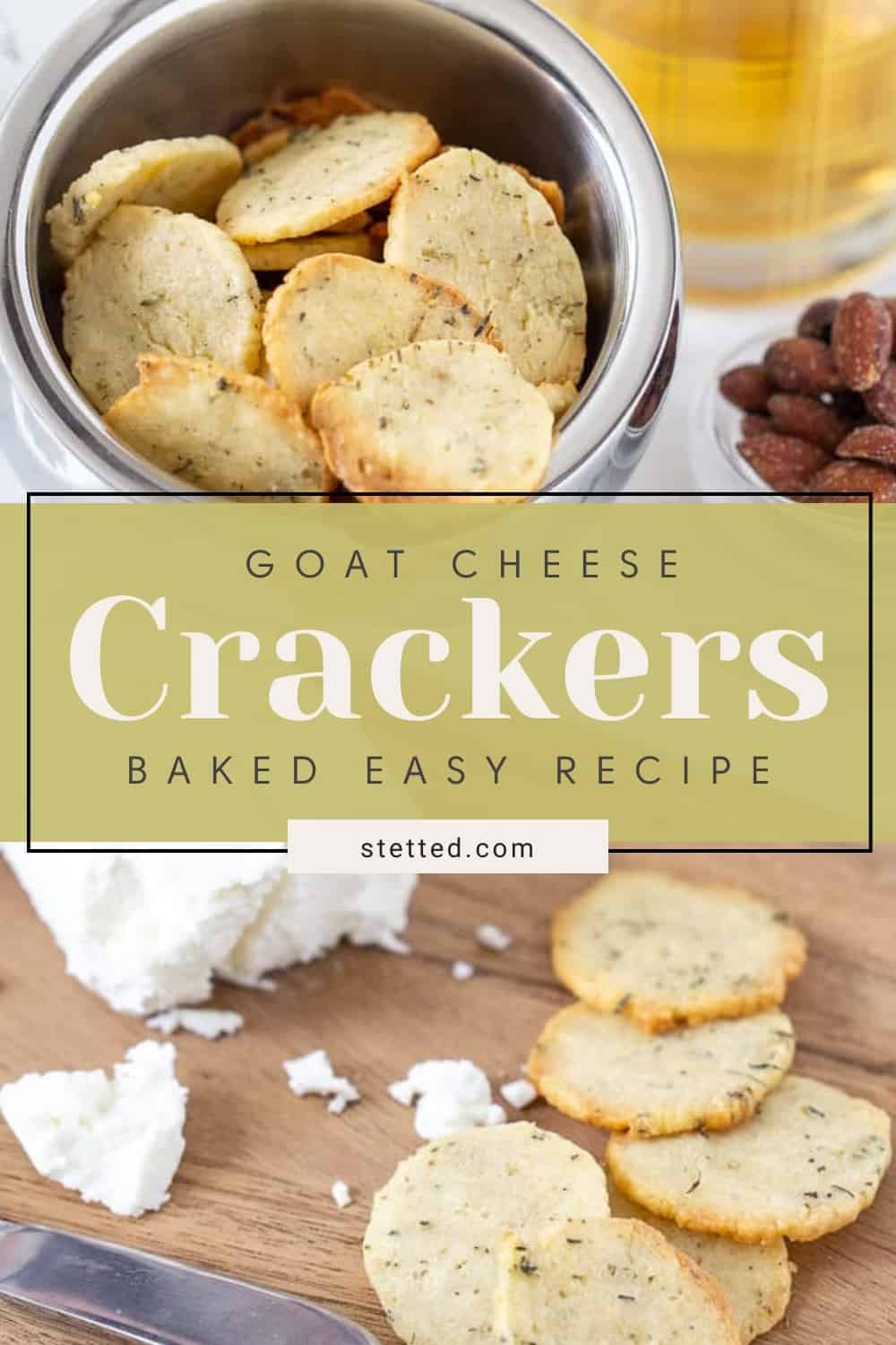 Goat Cheese Crackers with Herbs - stetted