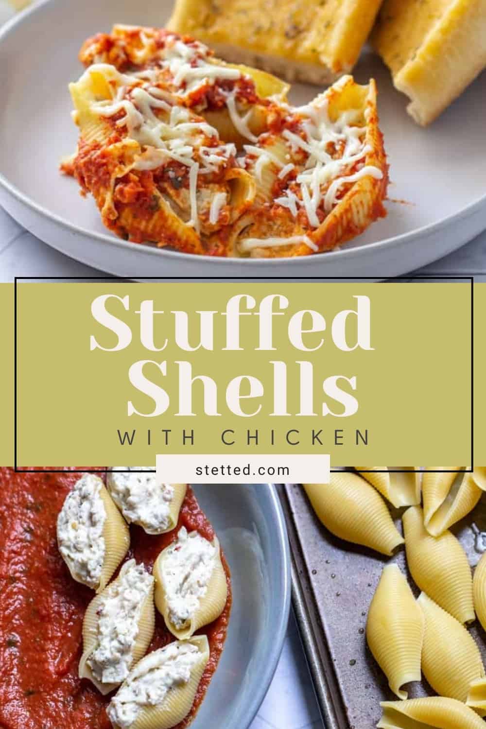 Stuffed Shells with Chicken - stetted