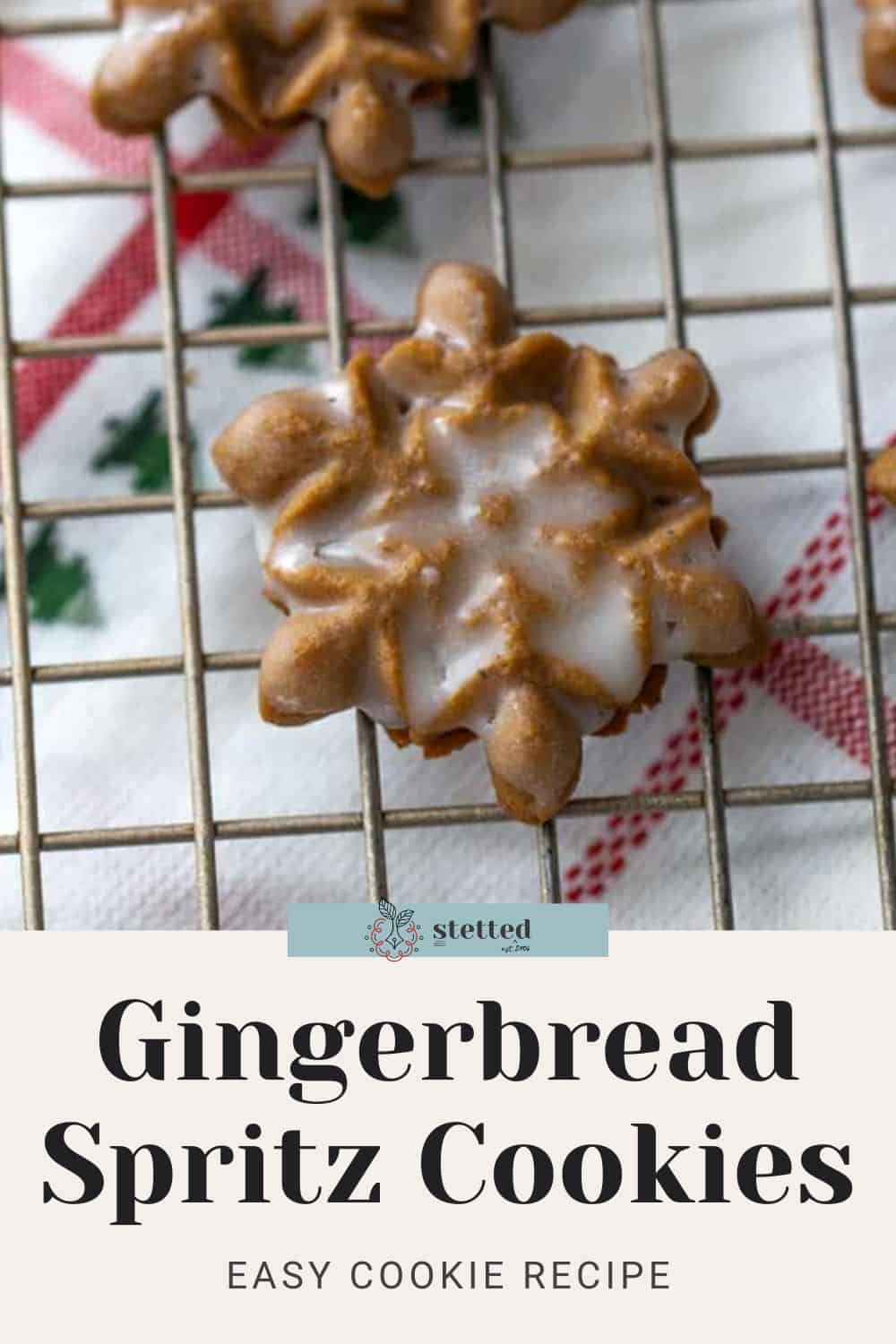 Iced Gingerbread Spritz Cookies - stetted
