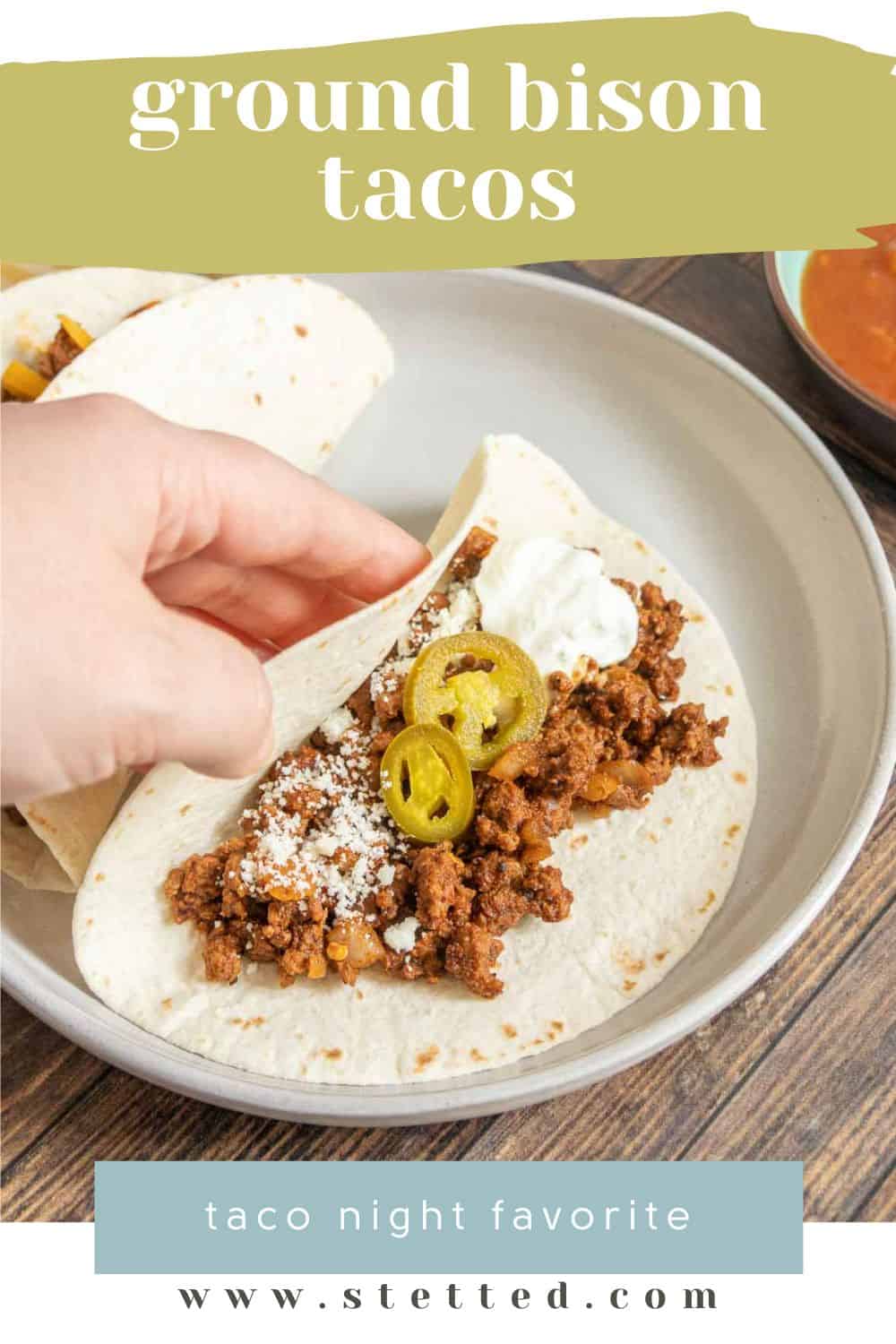 Ground Bison Tacos