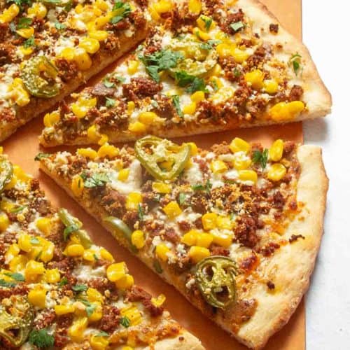 Chorizo Corn Pizza - stetted