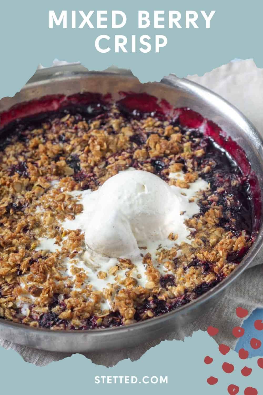 Mixed Berry Crisp with Pistachios