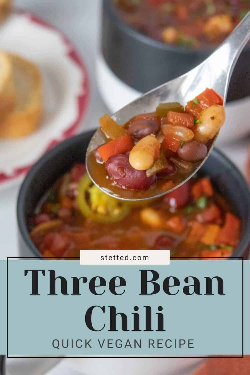 Quick & Easy Three Bean Chili - stetted