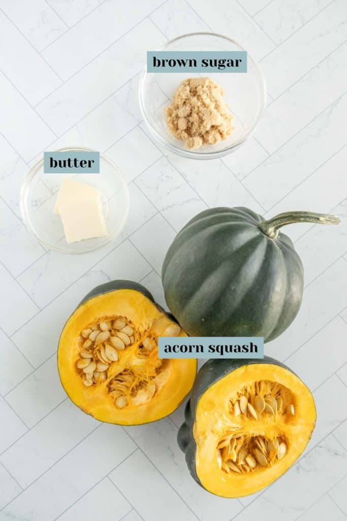 Brown Sugar Roasted Acorn Squash - stetted
