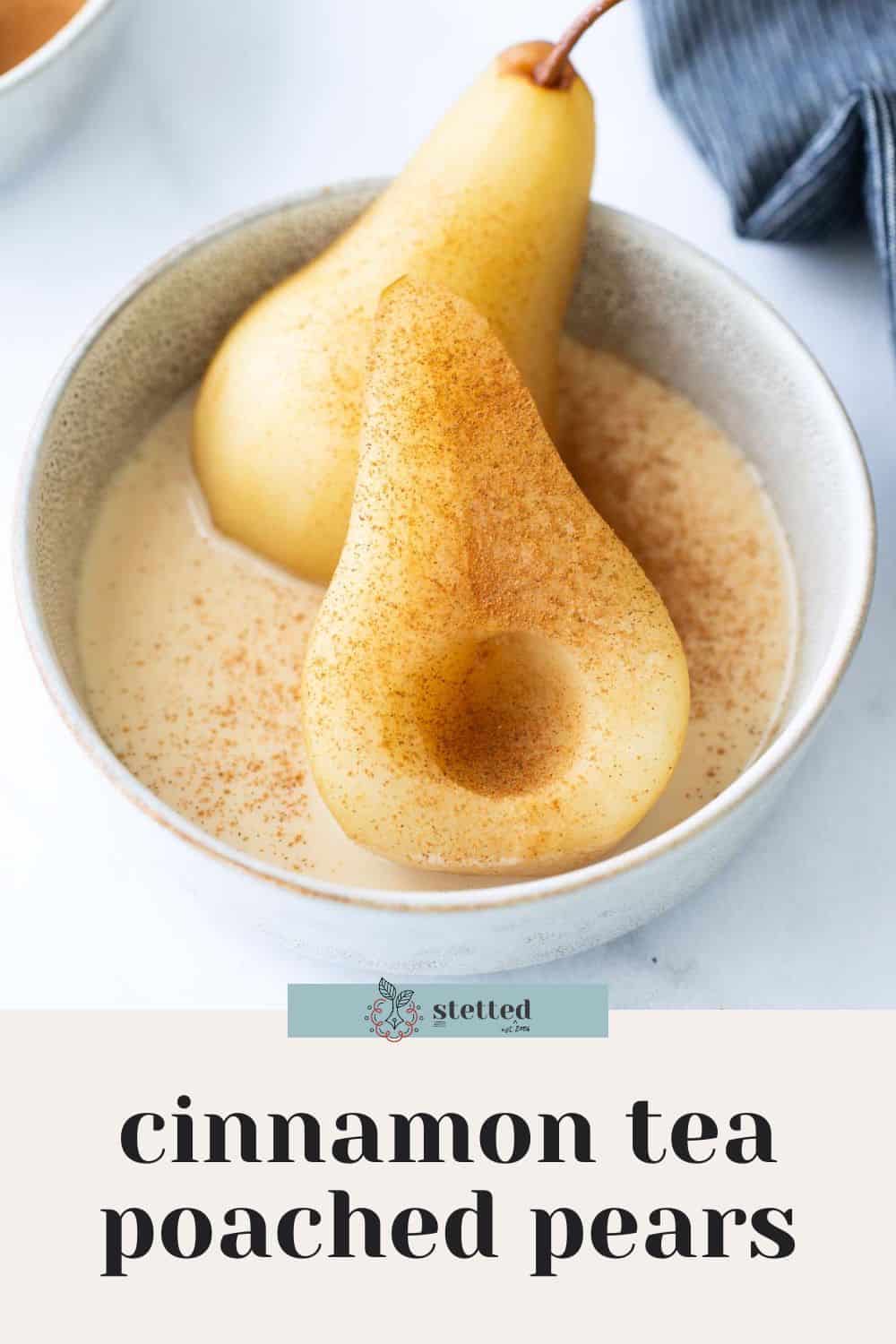 Tea Poached Pears - stetted