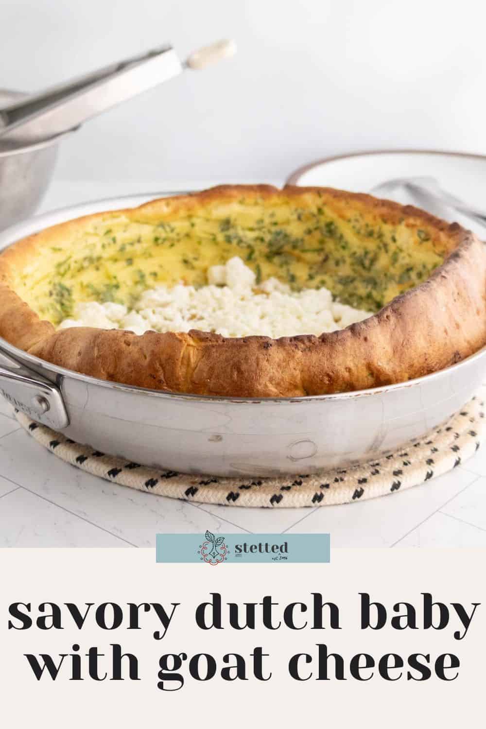 Savory Dutch Baby with Goat Cheese and Herbs