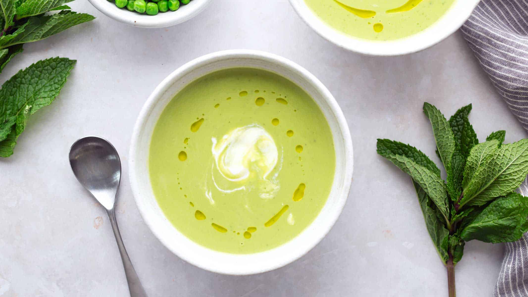 Spring Pea Soup with Mint